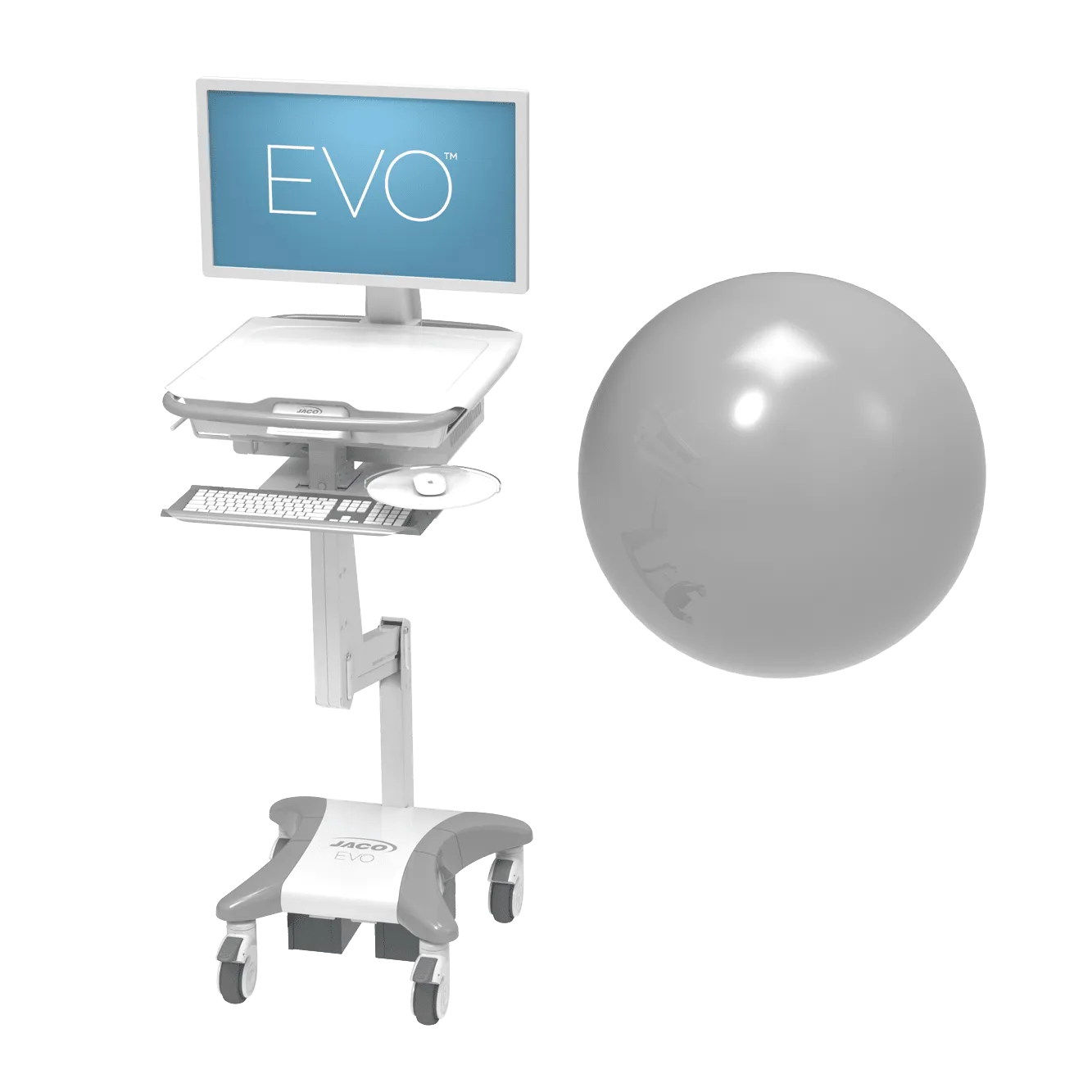 Jaco EVO™ LCD Computer Cart | GCX Medical Mounting Solutions