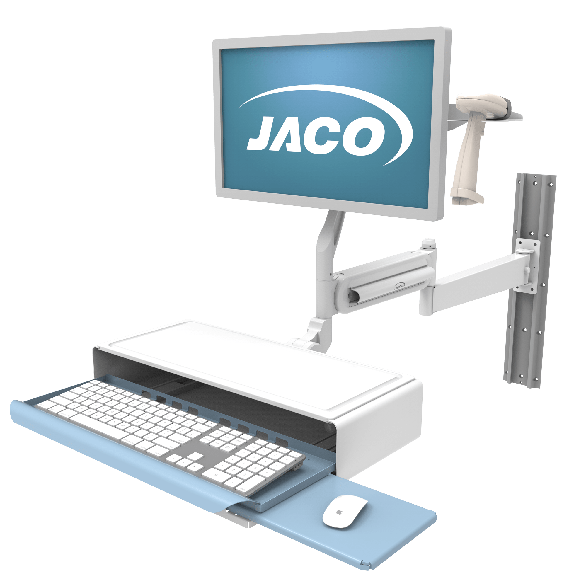 Jaco WA-60-NR Wall Arm with Wall Mount Track, Original and Wide Key ...
