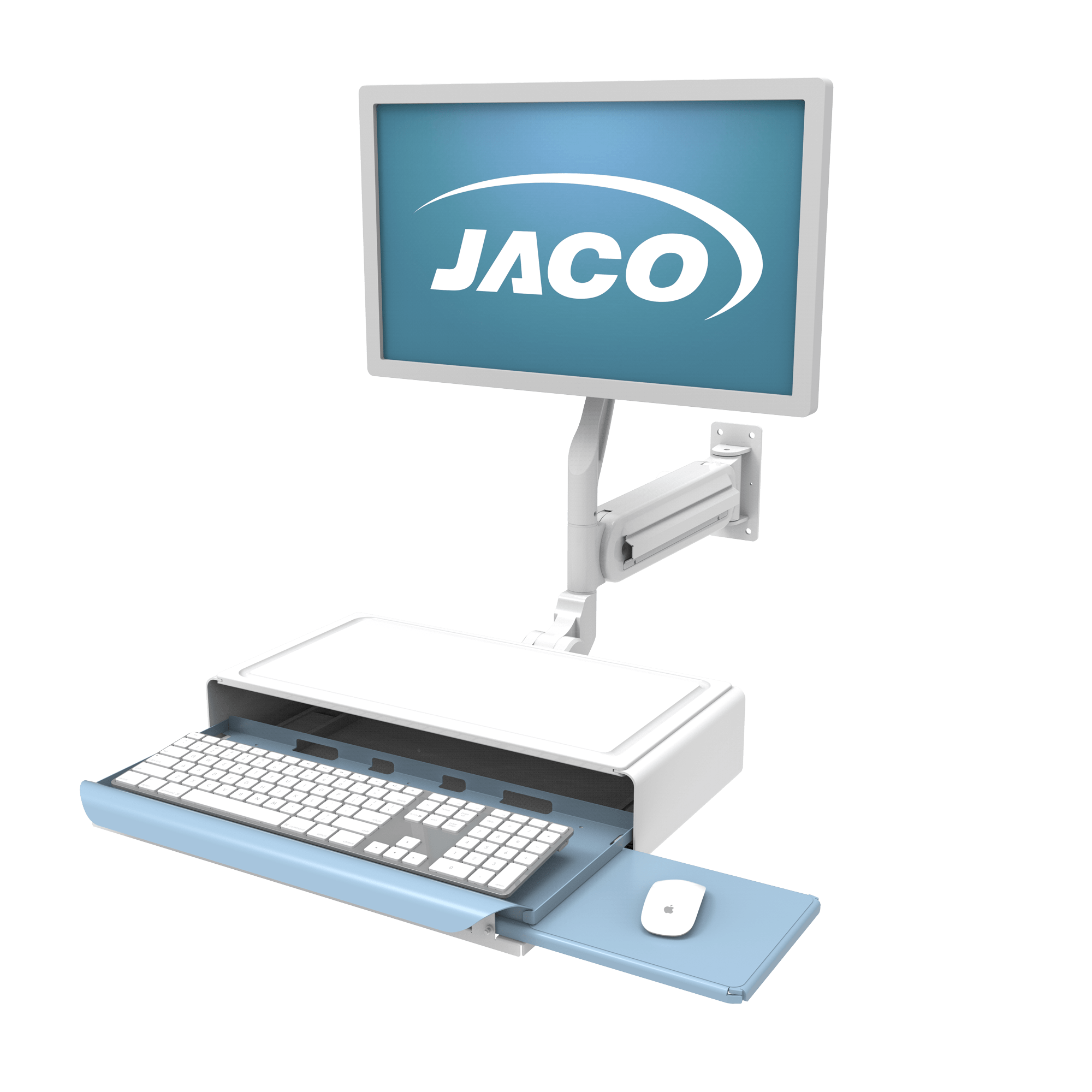 Jaco WA-60-ST Wall Arm with Standard 2" Track Wall Extrusion, 6-10 lb ...